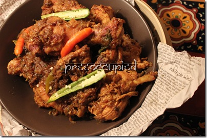 PreeOccupied: Kancha Lonka Murgi, Green Chili Chicken Curry